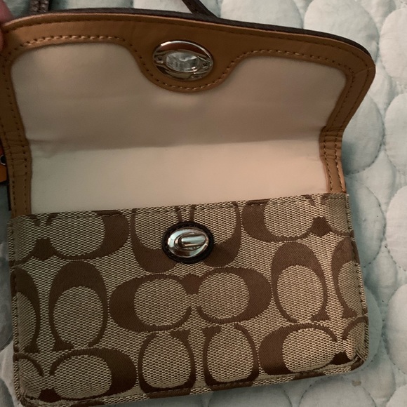 Coach | Bags | Authentic Brown Coach Printed Wallet | Poshmark